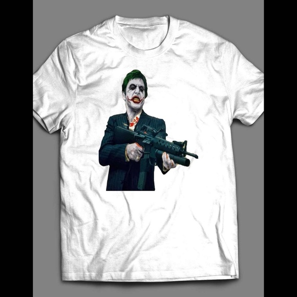 Shirts | Scarface Joker Parody Mashup T Shirt White Adult New | Poshmark
